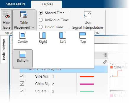 View Table of Data in Playback Block - MATLAB & Simulink