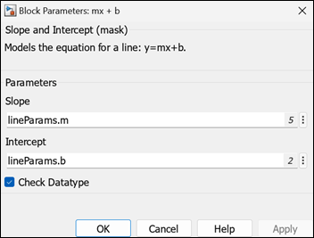 Create Mask Parameter Structure to Simplify Tuning and Data Management - MATLAB & Simulink